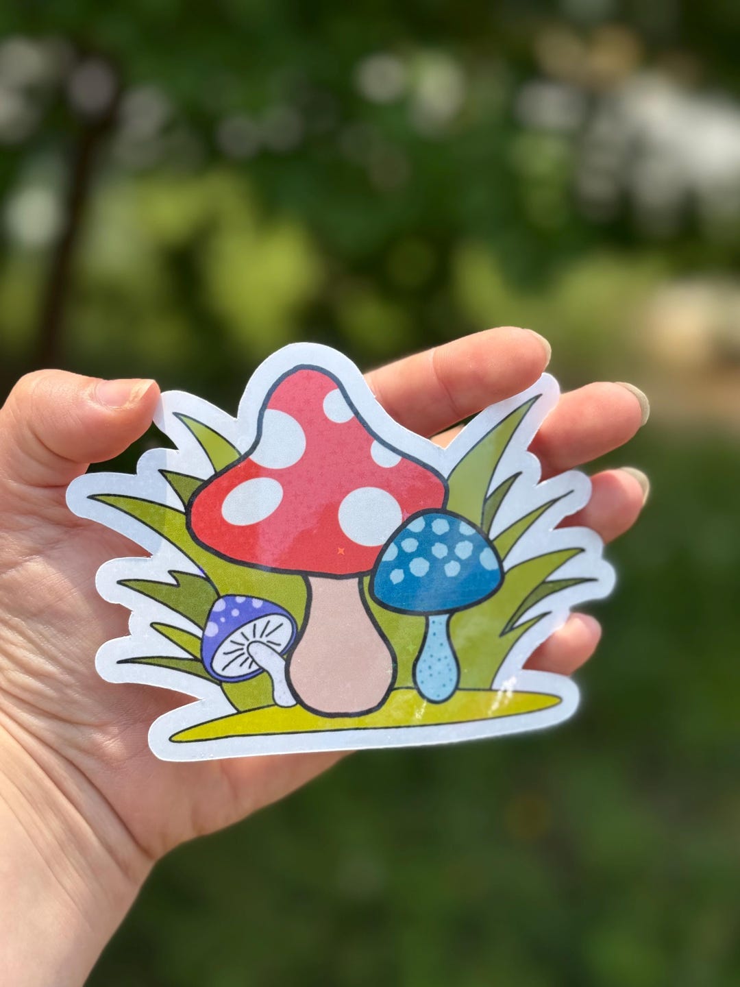 Holographic Fairy Mushroom Sticker: Cottagecore Vinyl Decal - Etsy