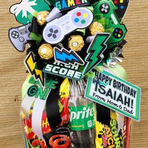 Gamer Birthday Gift Basket - Etsy