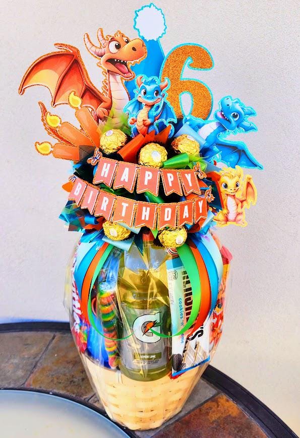 Dragon Birthday Gift Basket - Etsy
