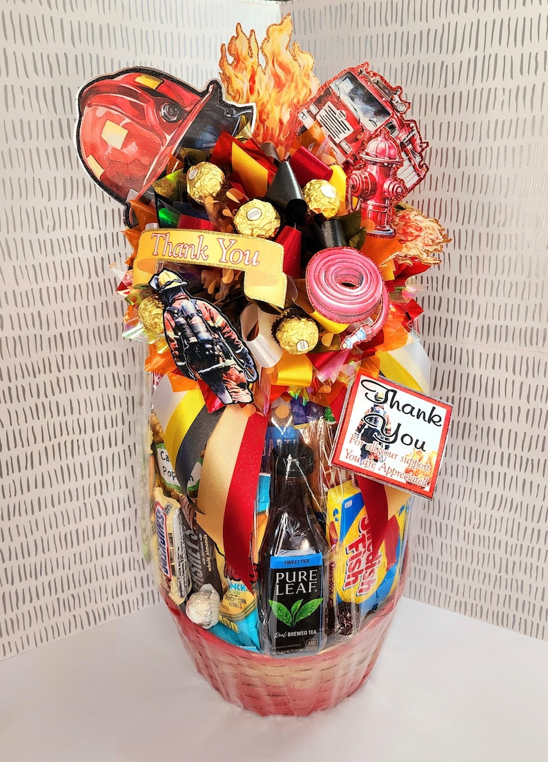Thank You Firefighter Gift Basket - Etsy