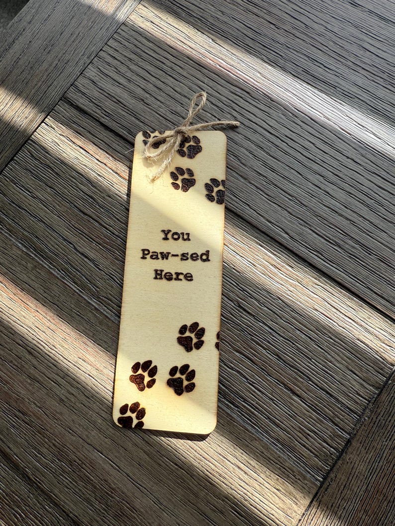 Animal Lover Bookmark, Wooden Pyrography - Etsy