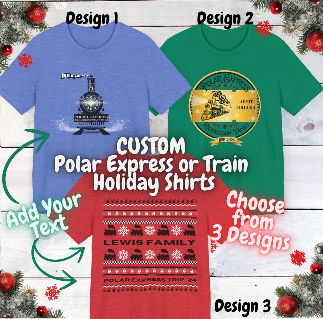 Personalized Polar Express Shirts, Custom Name Christmas Shirt ...