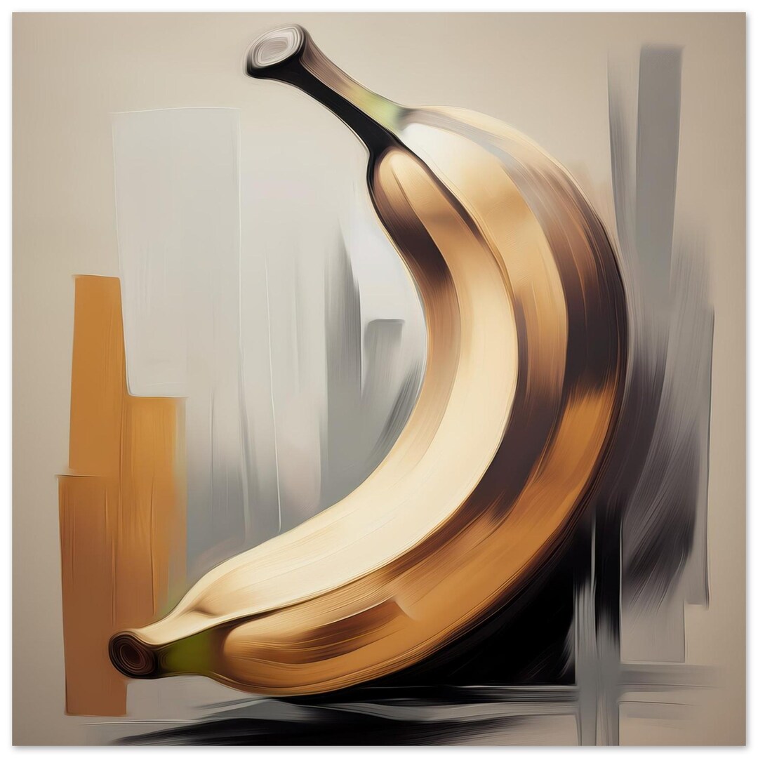 Banana Poster – Modern Abstract | Art for Kitchen, Dining Room, and ...