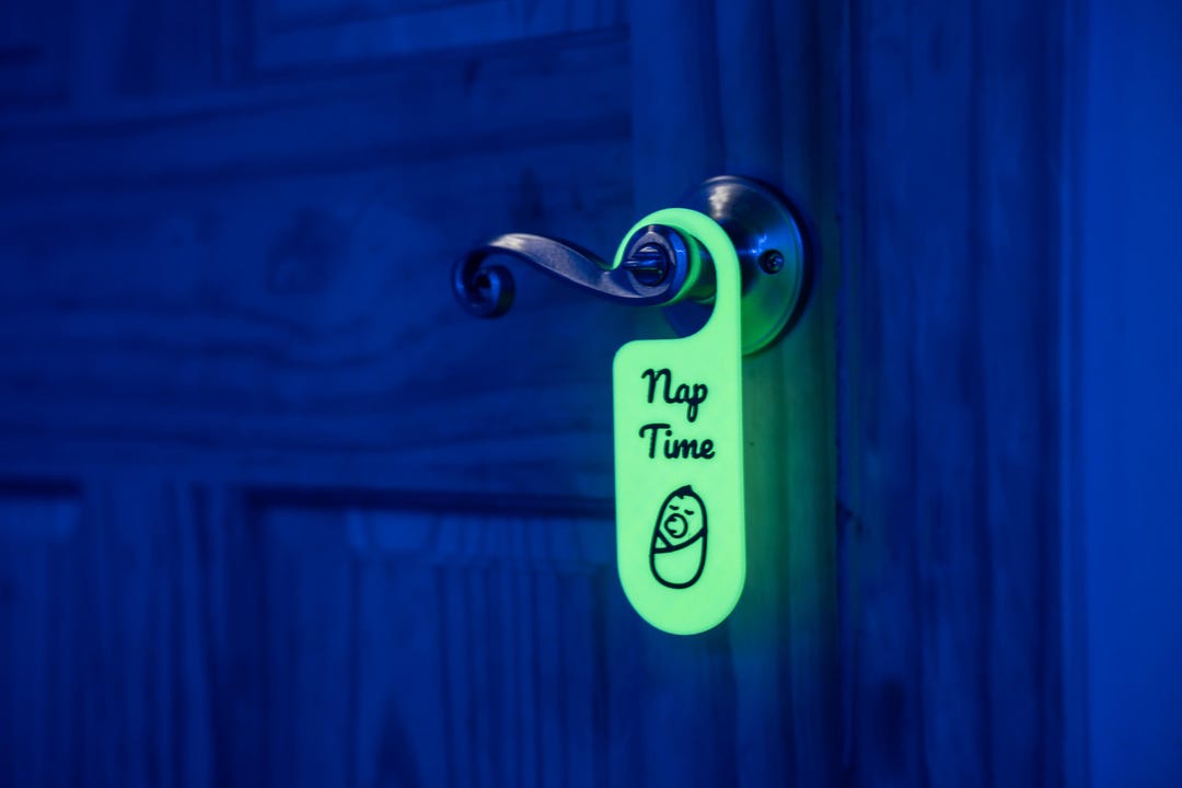 3d Printed Baby Feeding / Nap Time Door Hanger Signs Customizable ...