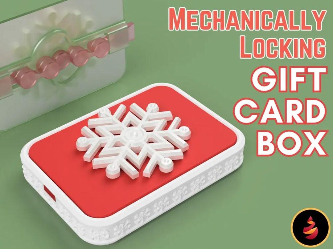 3D Printed Mechanically Locking Gift Card Box - Multiple Colors ...