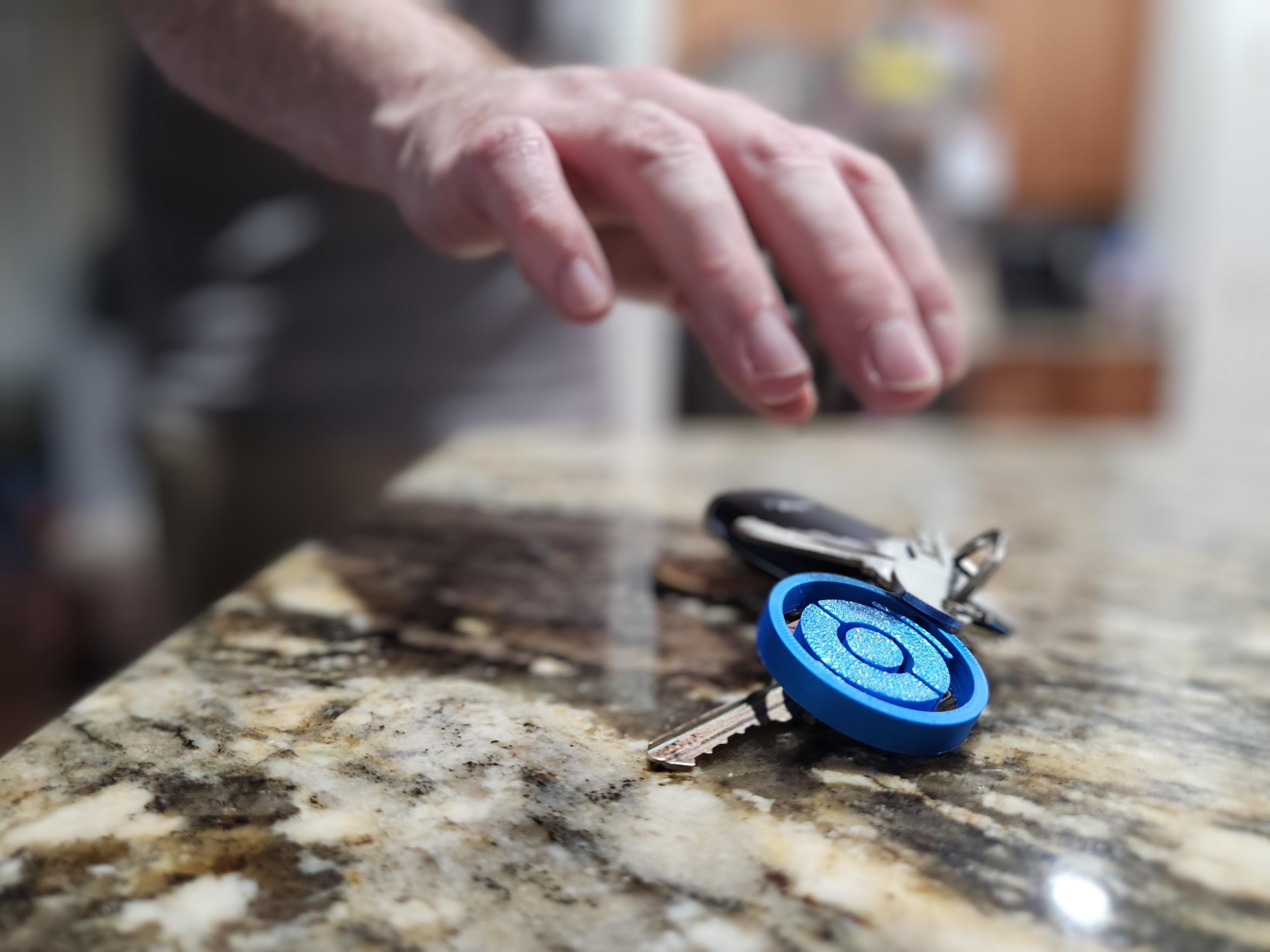 3D Printed Rotating Pokestop Fidget Keychain Spinner Keychain Multiple ...