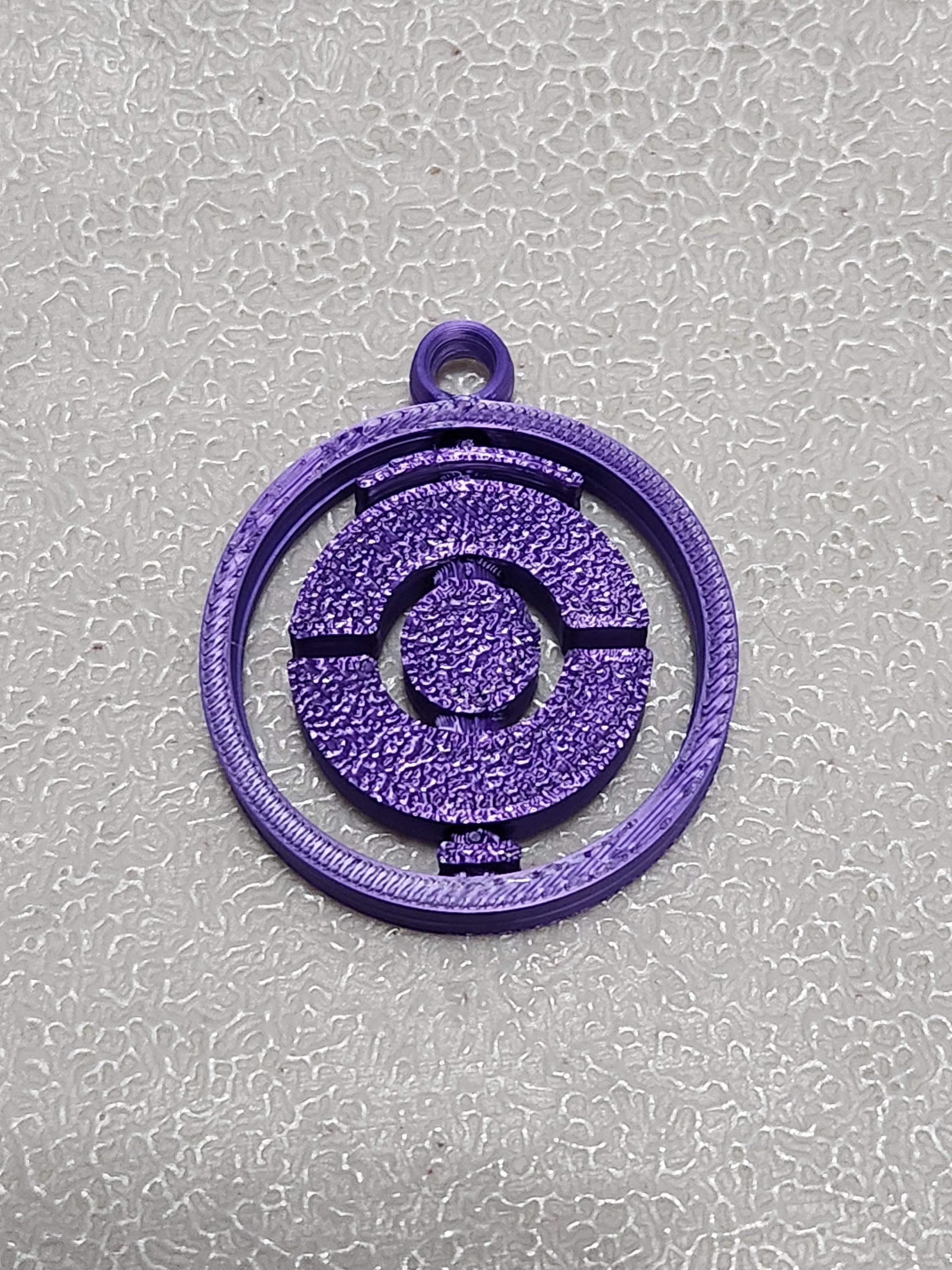 3D Printed Rotating Pokestop Fidget Keychain Spinner Keychain Multiple ...