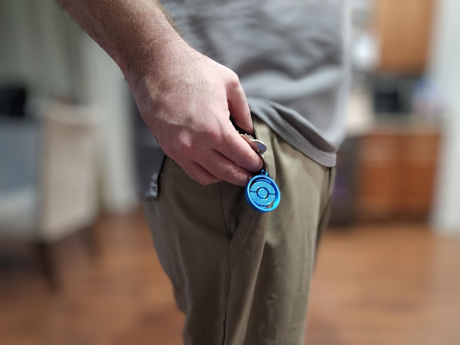 3D Printed Rotating Pokestop Fidget Keychain Spinner Keychain Multiple ...