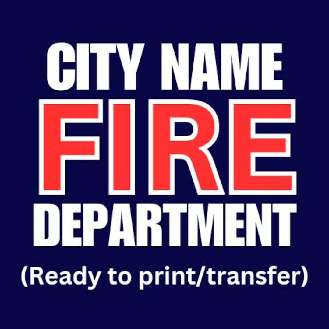 Fire Department Shirt Template - Etsy