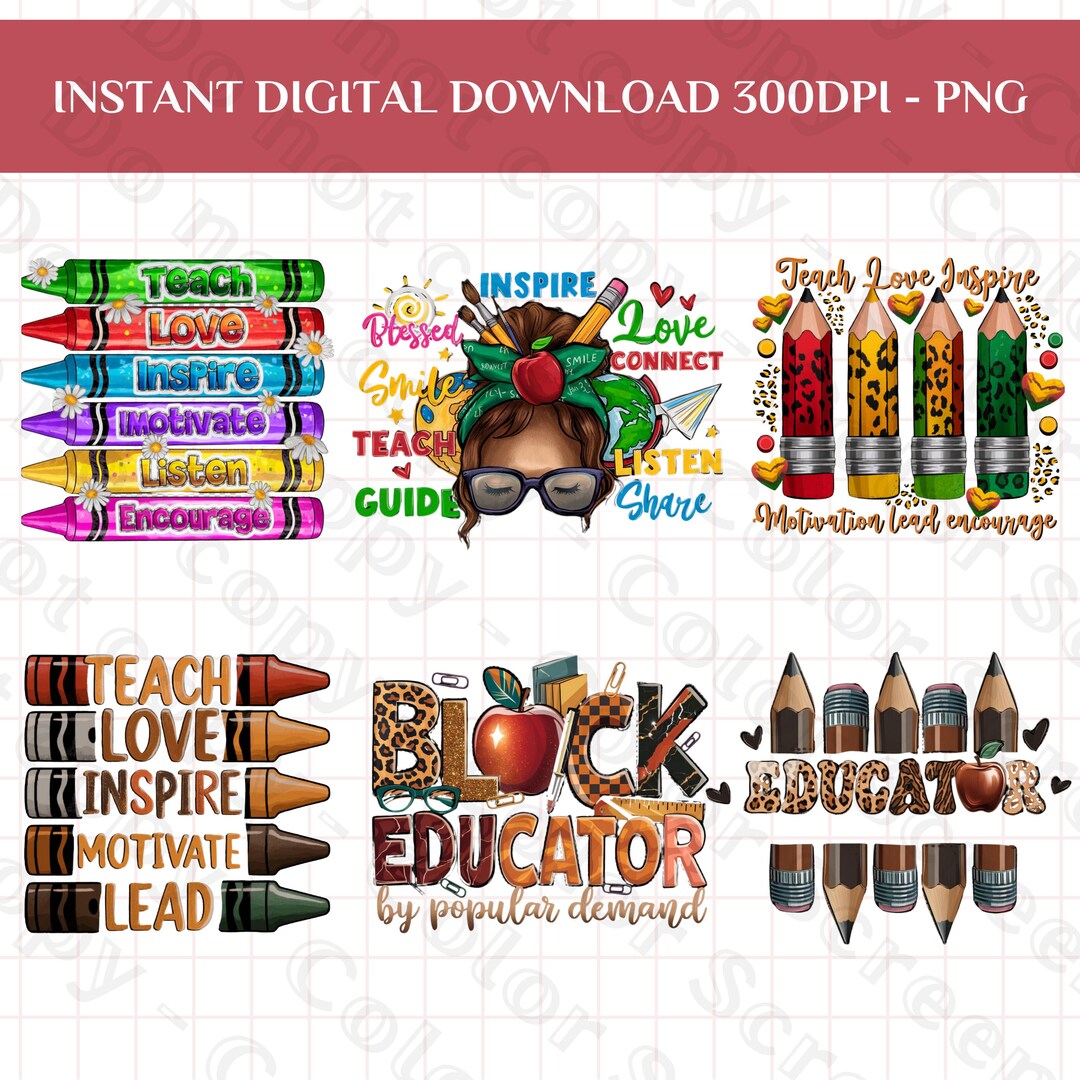 Black Teacher Bundle Png Thankful Grateful Blessed Teacher Png Black ...