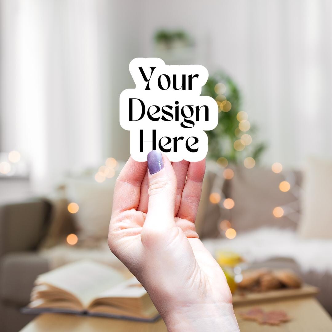 Left Hand Sticker Mockup PNG SVG for Sticker Business, Holding Sticker ...