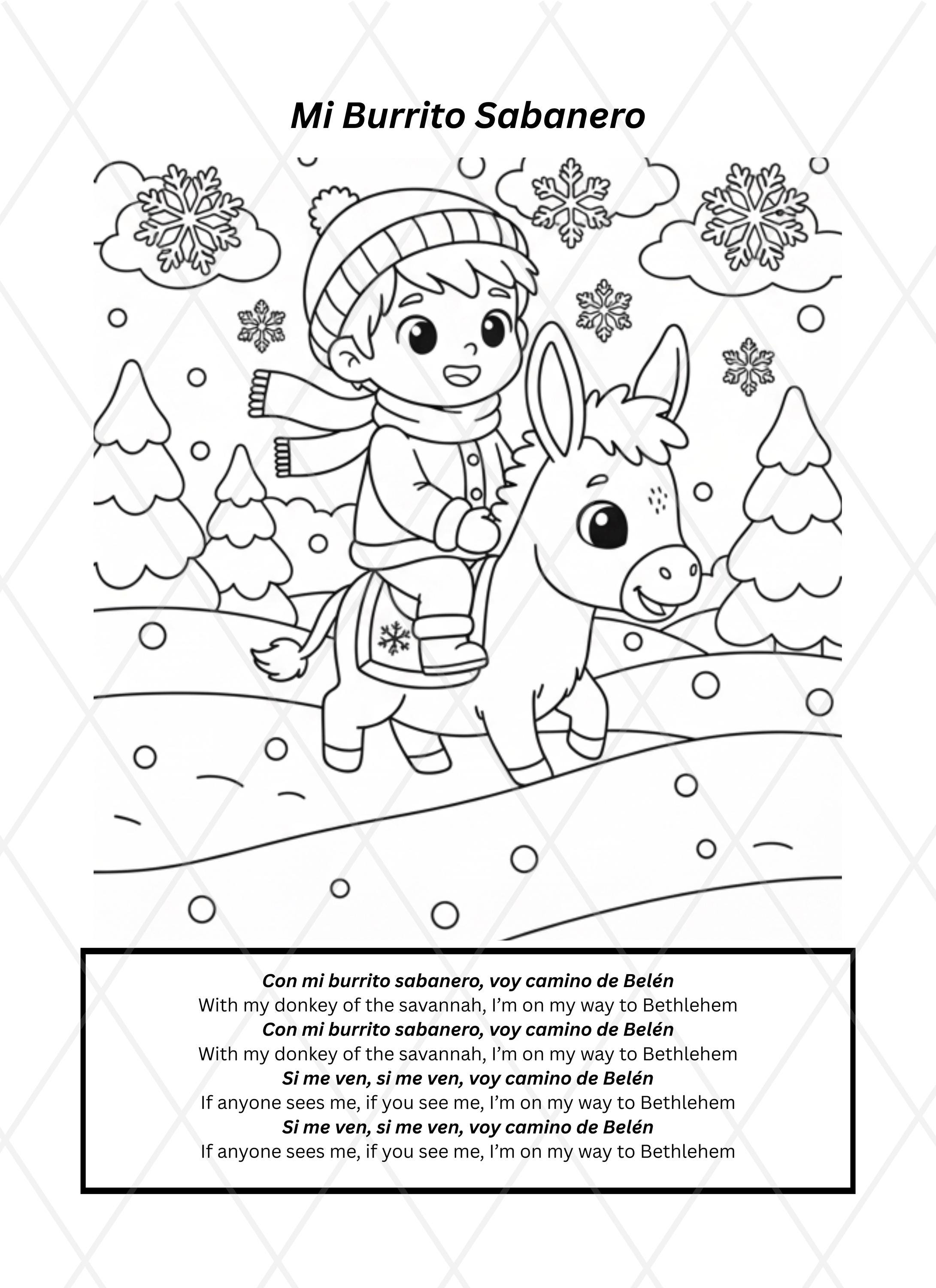 Mi Burrito Sabanero Coloring - Etsy