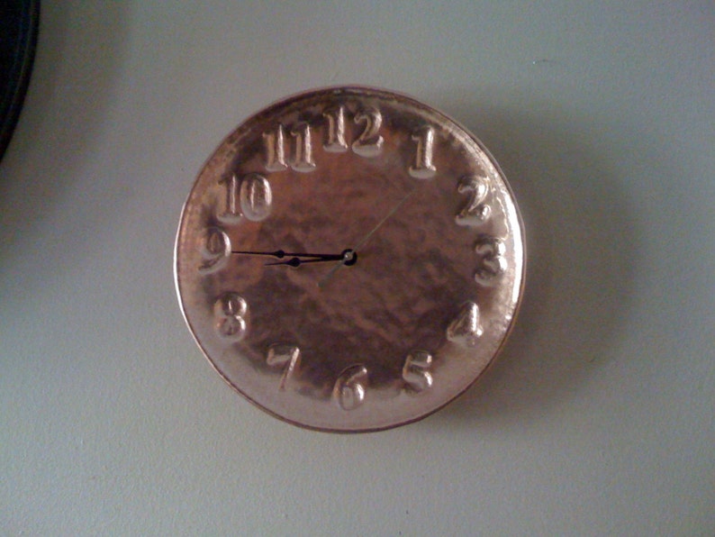 10 inch Copper Wall Clock | Etsy