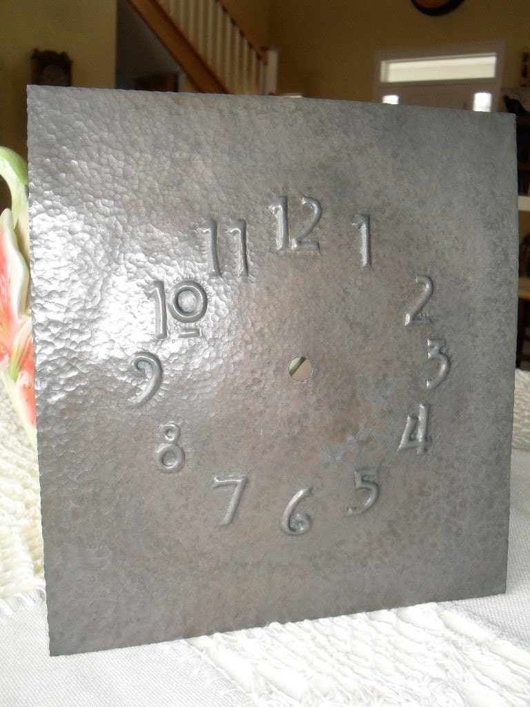 Hammered Art's and Craft's Copper Clock Face | Etsy