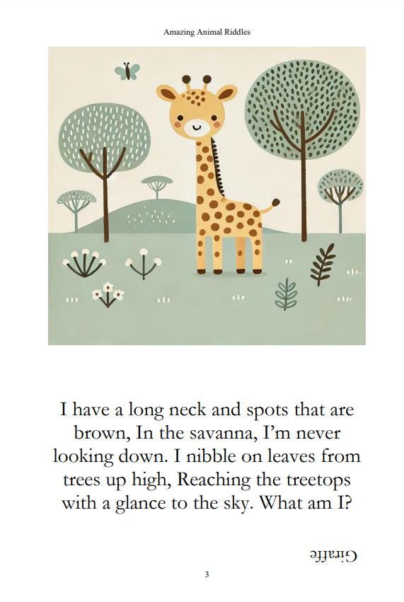 Amazing Animal Riddles , Riddles Book , Family Activity , Learning Fun ...