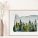 Digital Download Oregon Watercolor, Oregon Shape Painting, Tree ...