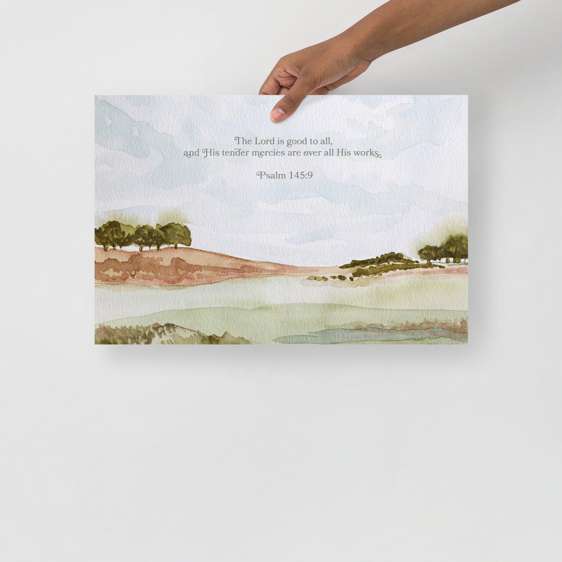 Bible Verse Print Christian Watercolor Art Text Scripture Painting ...