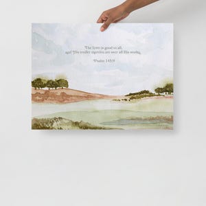 Bible Verse Print Christian Watercolor Art Text Scripture Painting ...