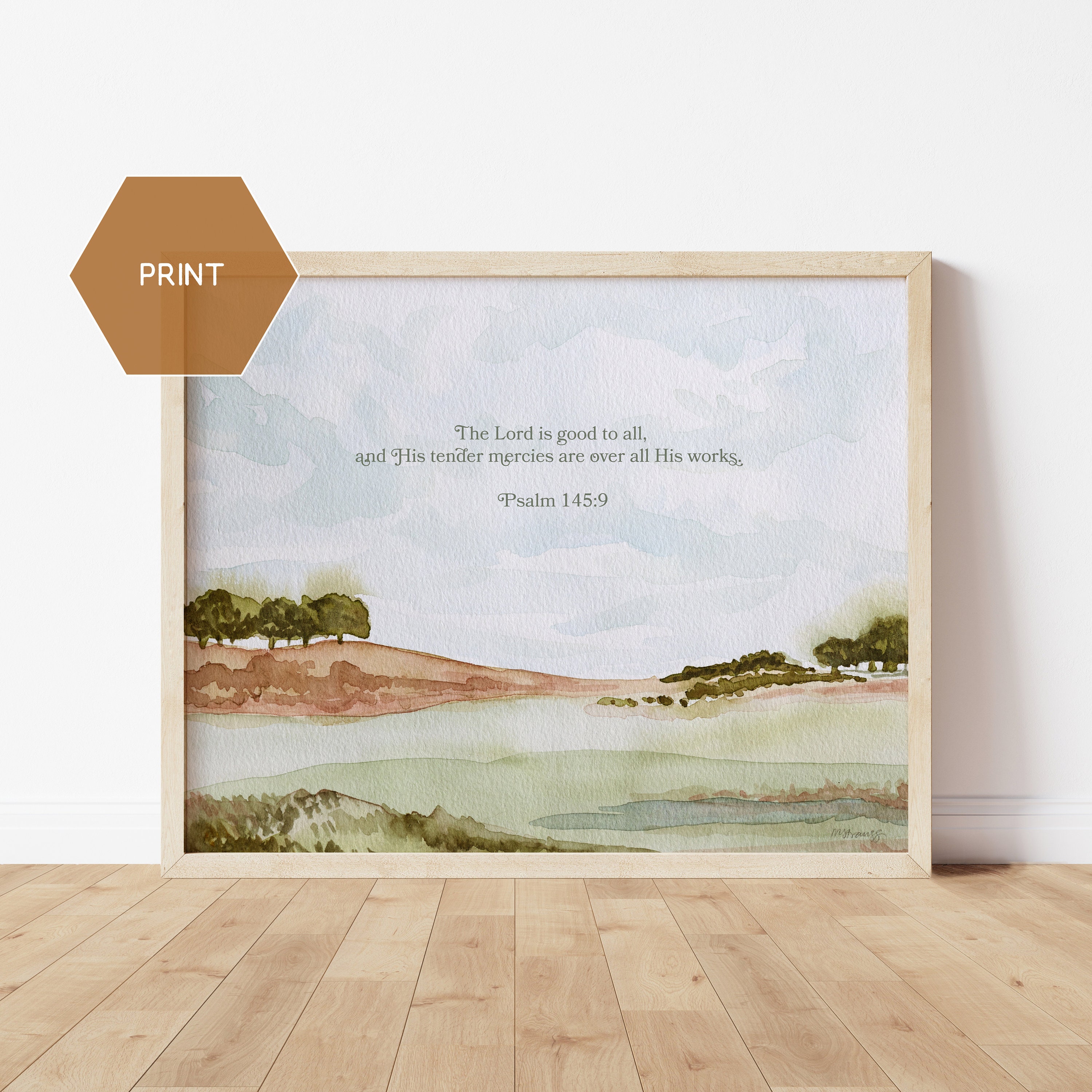 Bible Verse Print Christian Watercolor Art Text Scripture Painting ...