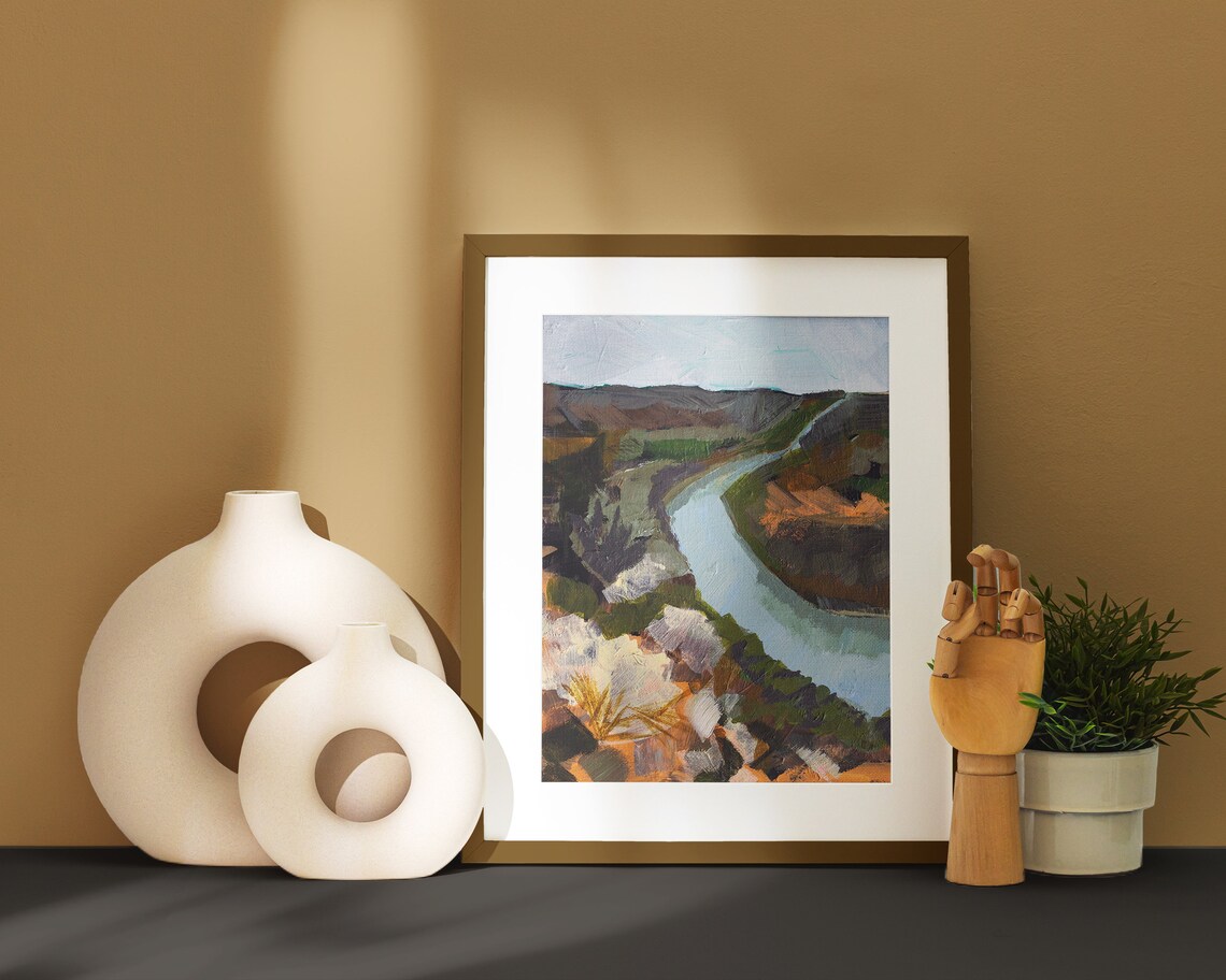 Snake River Acrylic Painting Digital Download Wall Art - Etsy