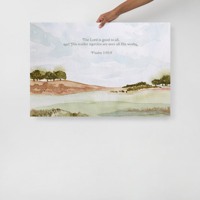 Bible Verse Print Christian Watercolor Art Text Scripture Painting ...