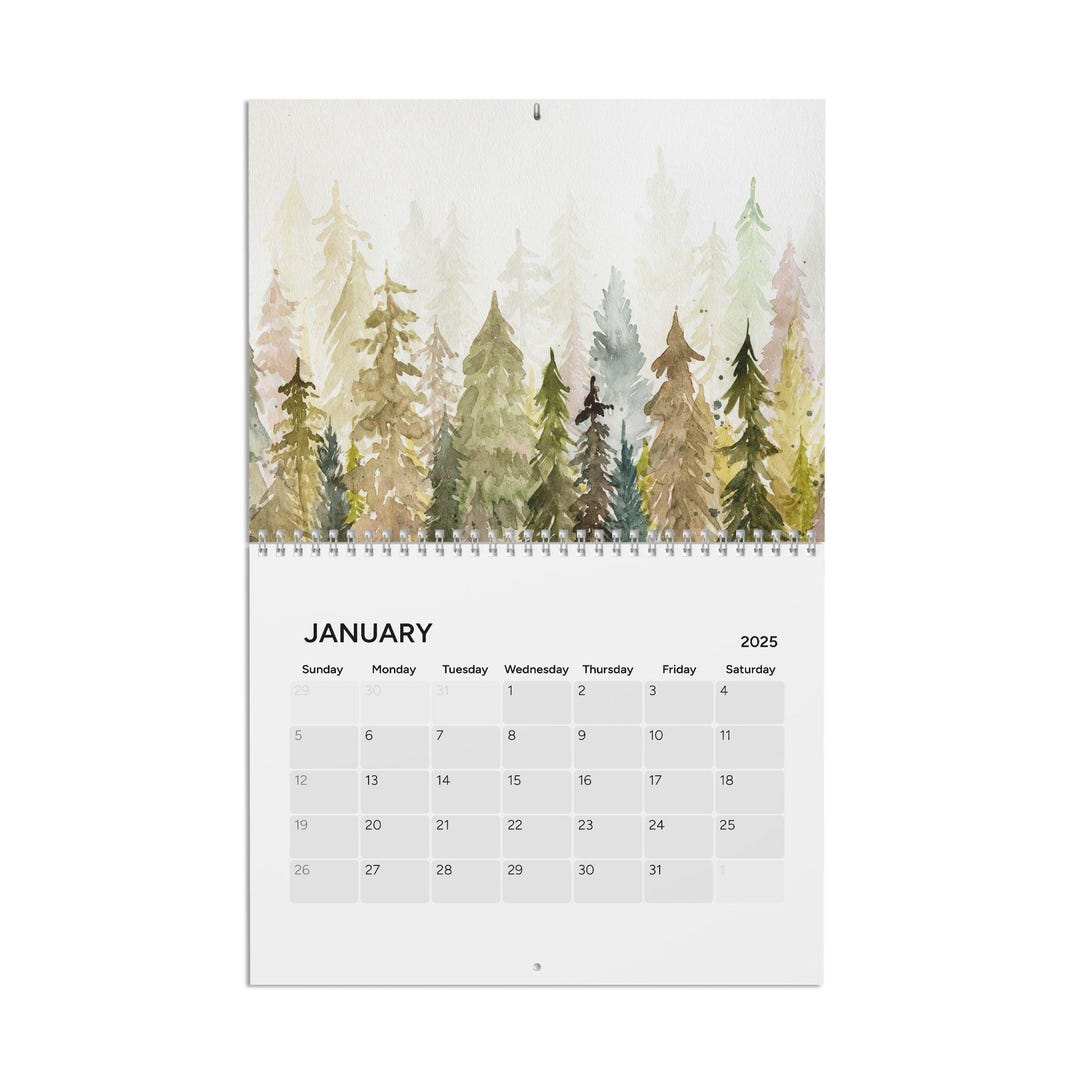 2025 Landscape Painting Calendar 2025 Landscape Watercolor Wall Gift ...