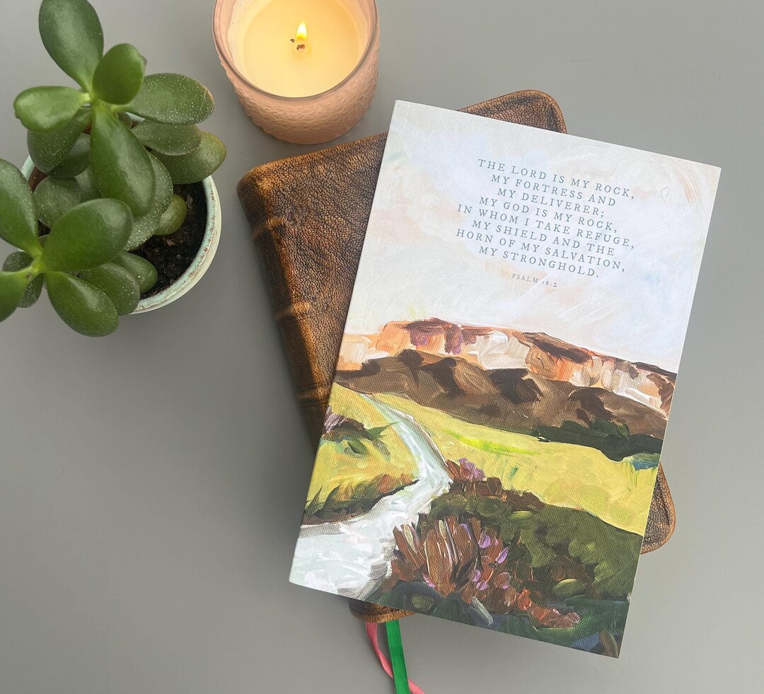 Bible Study Journal Landscape Painting Verse Art Devotional Prayer ...