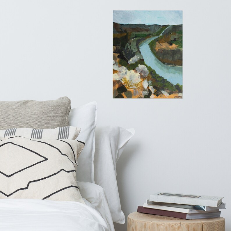 Snake River Painting Idaho Print Western Wall Art Textured - Etsy