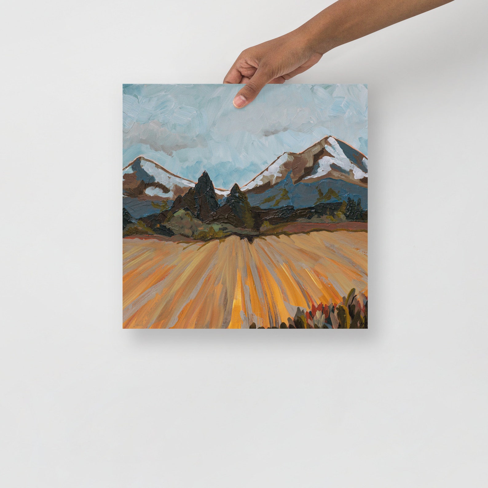 Three Sisters Oregon Painting, Bend Oregon Art, Three Sisters Mountains ...