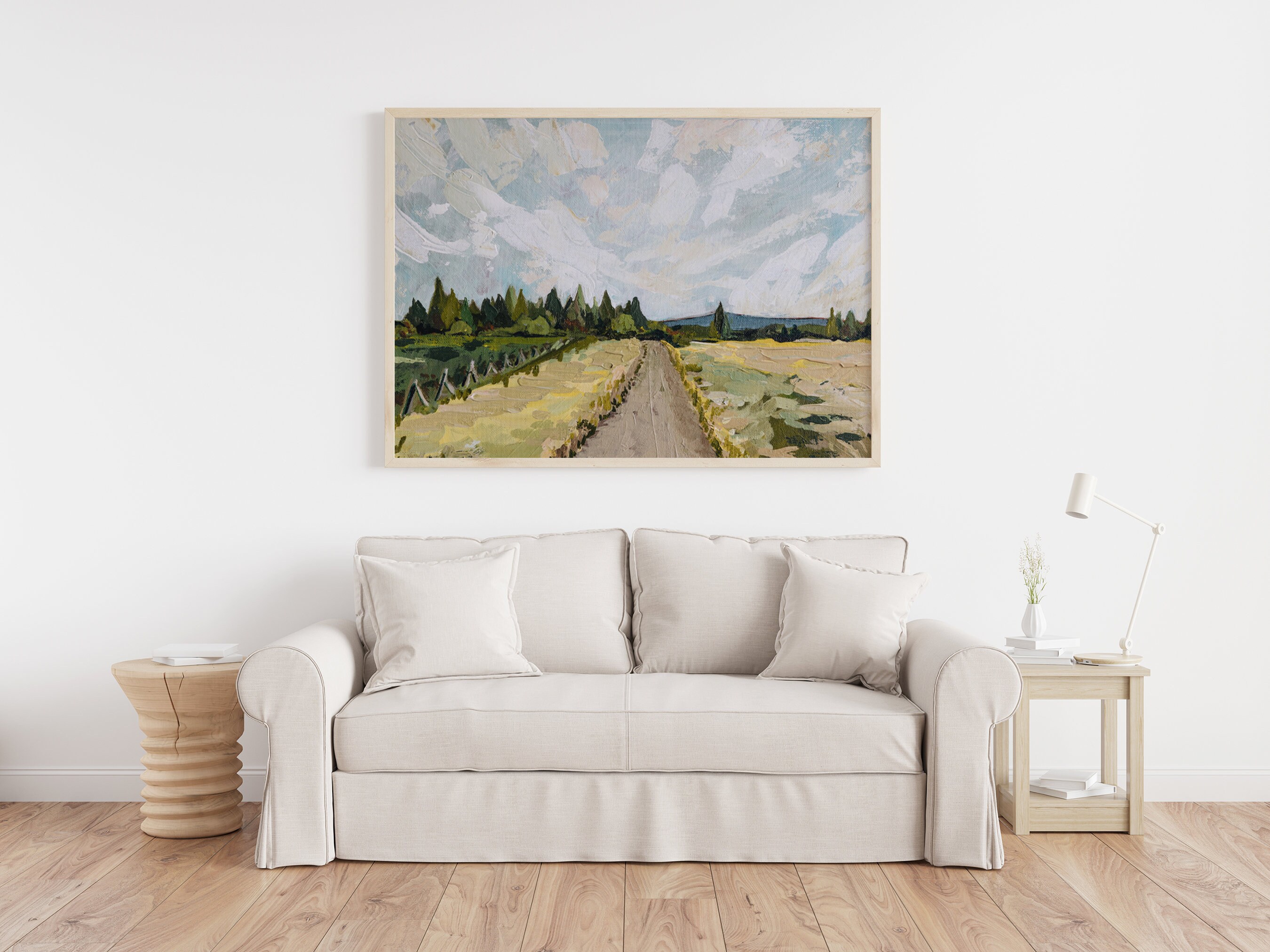 Oregon Landscape Painting, Oregon Art, Oregon Farm Road Print, Oregon ...