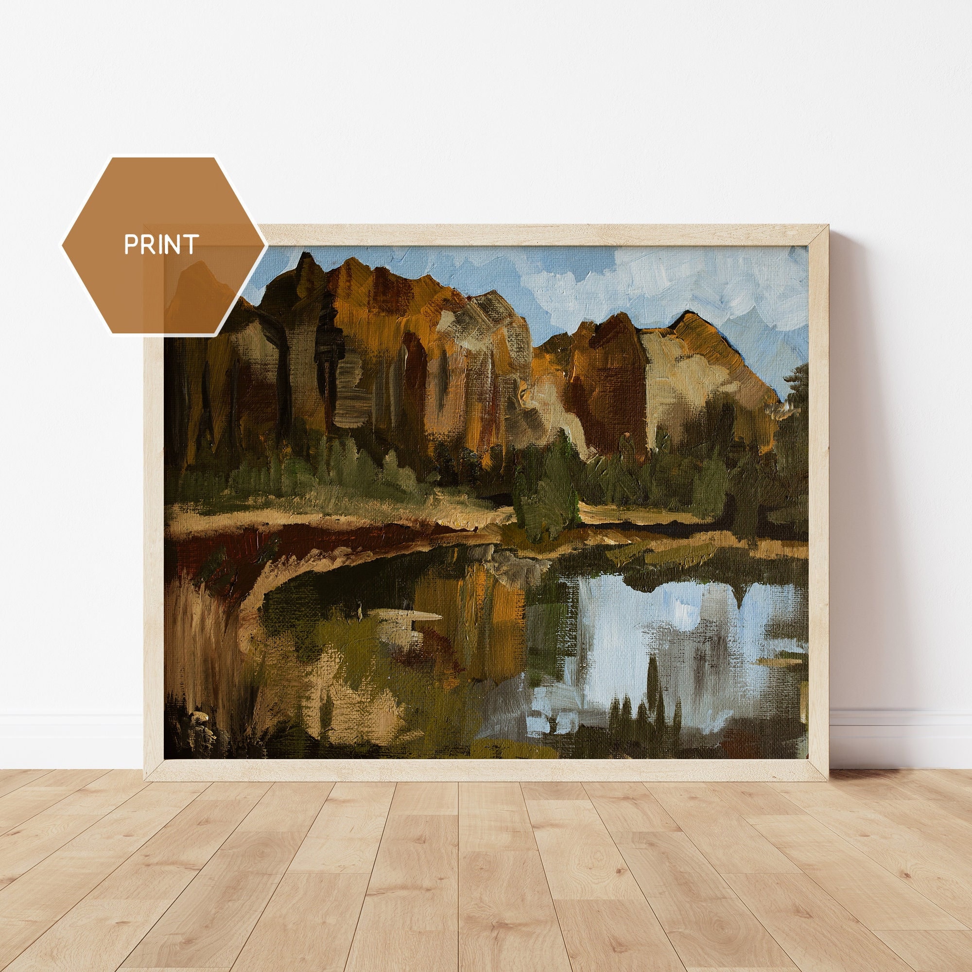 Smith Rock Painting, Oregon Art, Smith Rock State Park Art, Terrebonne ...