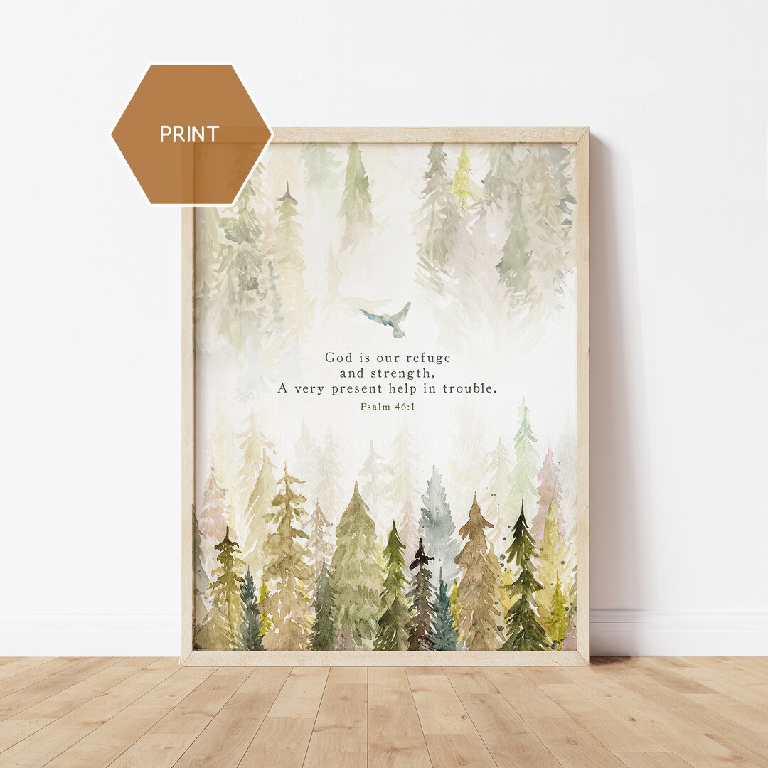 Scripture Watercolor Art, Bible Verse Watercolor Print, Christian Wall ...