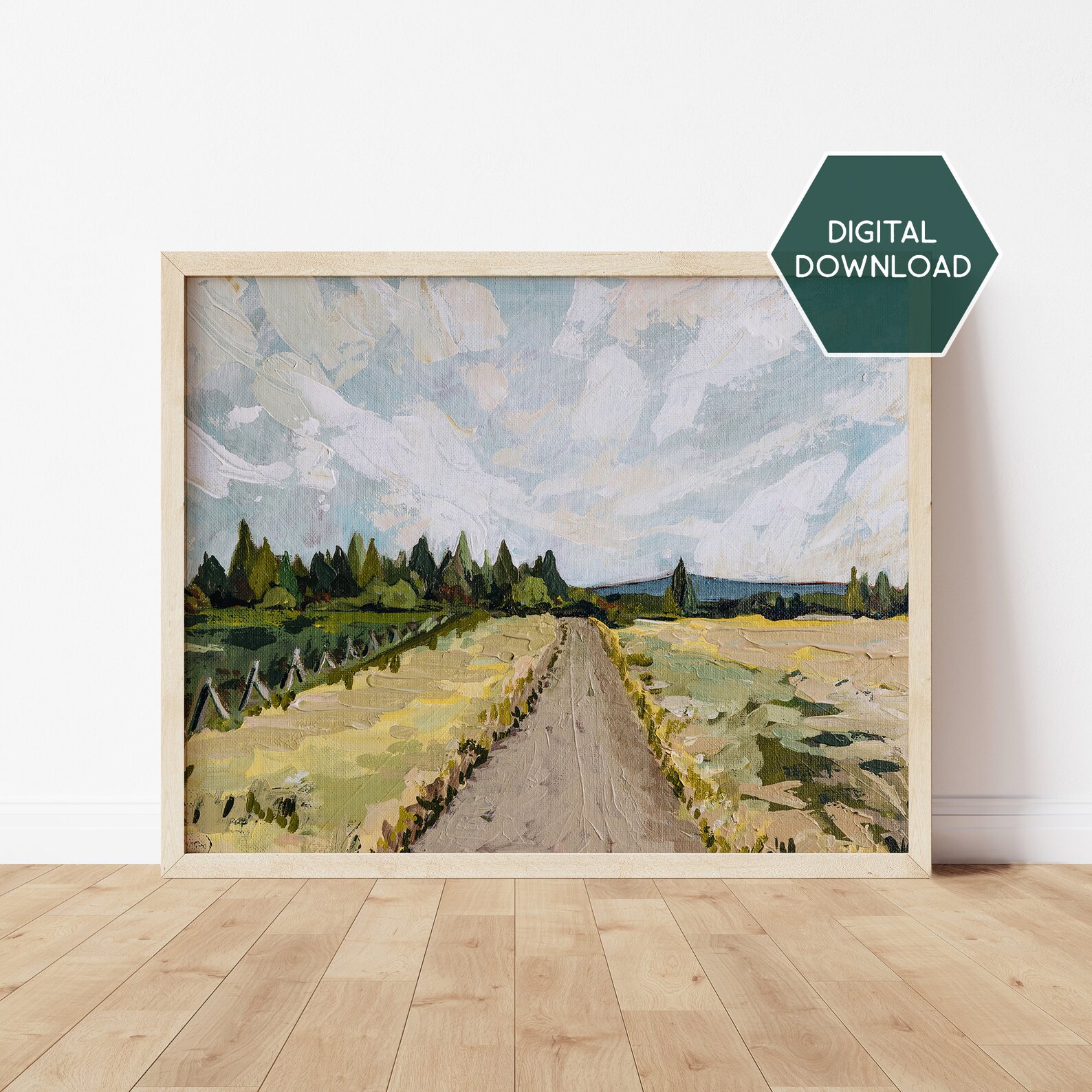 Oregon Landscape Painting, Oregon Art, Oregon Farm Road Print, Oregon ...