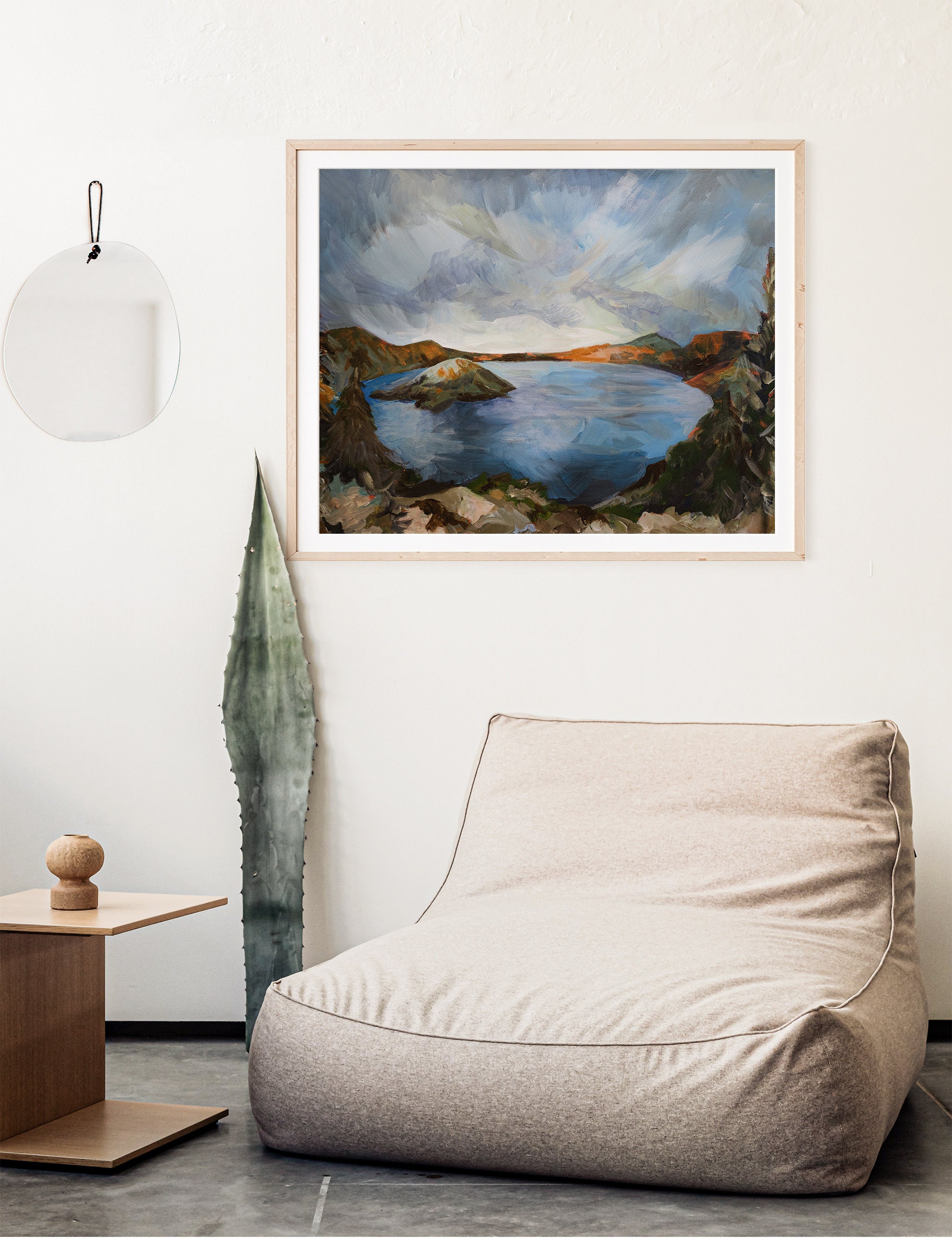 Crater Lake Oregon Painting, Digital Download, Oregon Art, Crater Lake ...