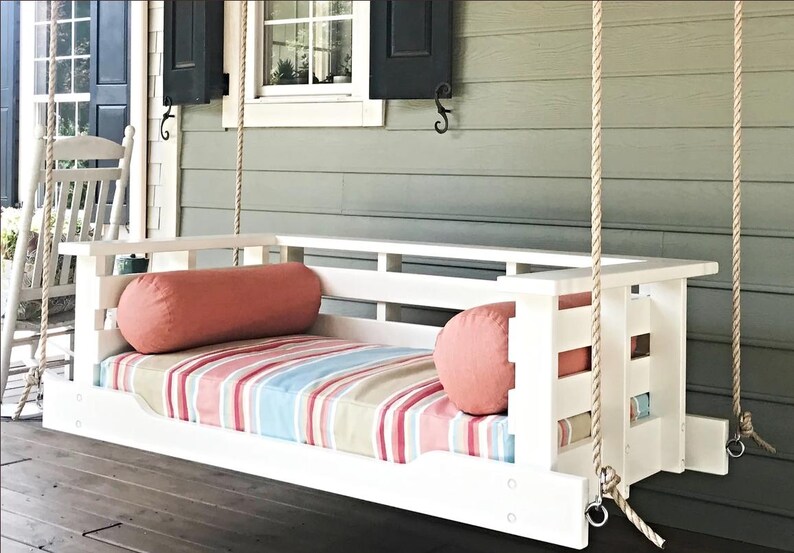 Porch Swing Bed, Wooden Swing Bed, Rocking Bed Swing, Garden Bed Swing ...