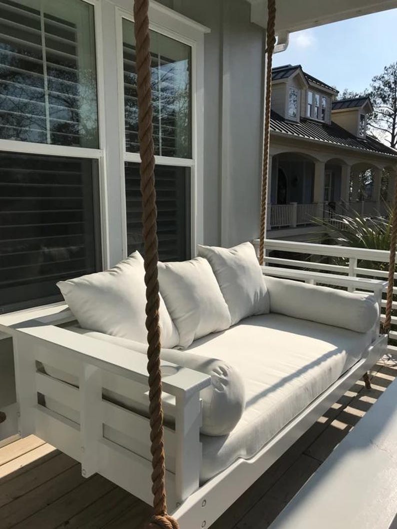 Porch Swing Bed, Wooden Swing Bed, Rocking Bed Swing, Garden Bed Swing ...