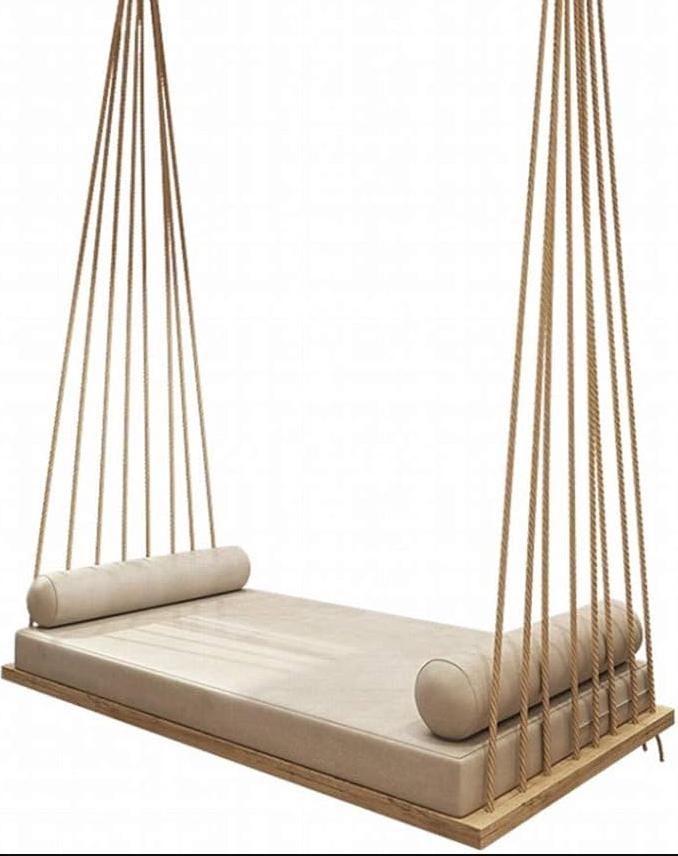 Balcony Bed Swing Wooden Swing Bed Rocking Bed Swing Farmhouse Bed ...