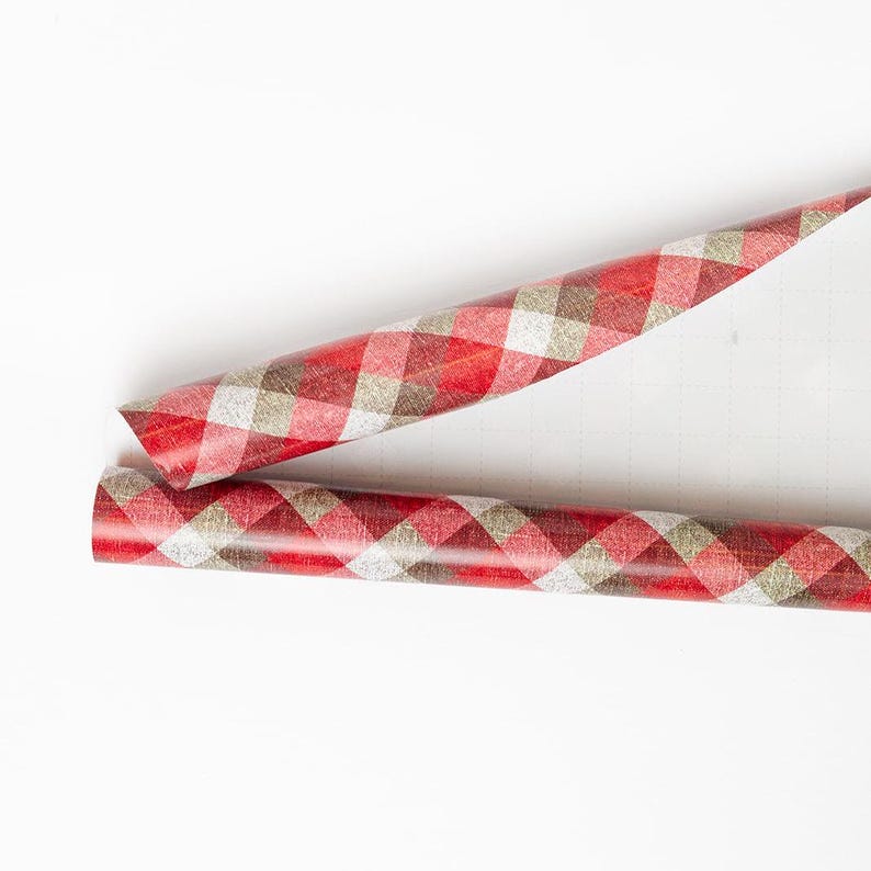 Christmas Plaid Wrapping Paper Roll, Holiday Gift Wrap, Extra Long Gift ...