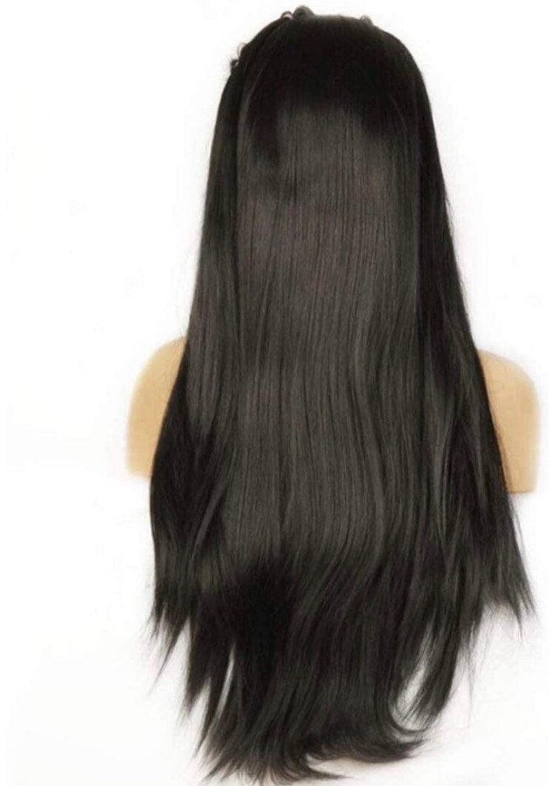 BEAUTY 24" Black Straight Lace Front Wig *NEW* - Etsy