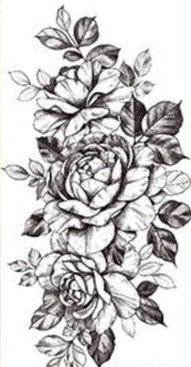 Beautiful Rose Temporary Tattoo - Etsy