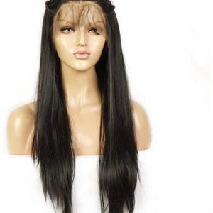 BEAUTY 24" Black Straight Lace Front Wig *NEW* - Etsy