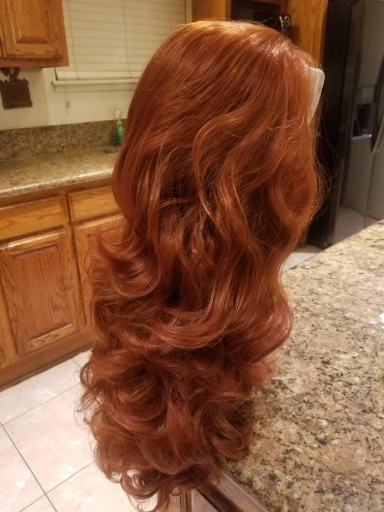 Copper Red Beauty Waves Lace Front Wig Goddess Beauty Wig Auburn - Etsy