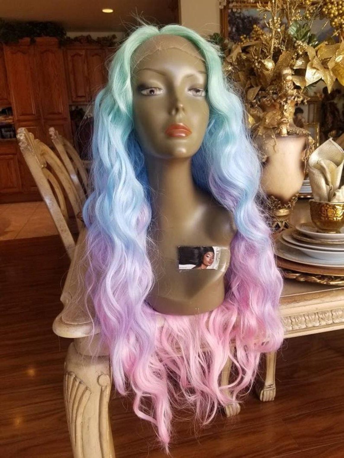 Rainbow Lace Front Wig - Etsy