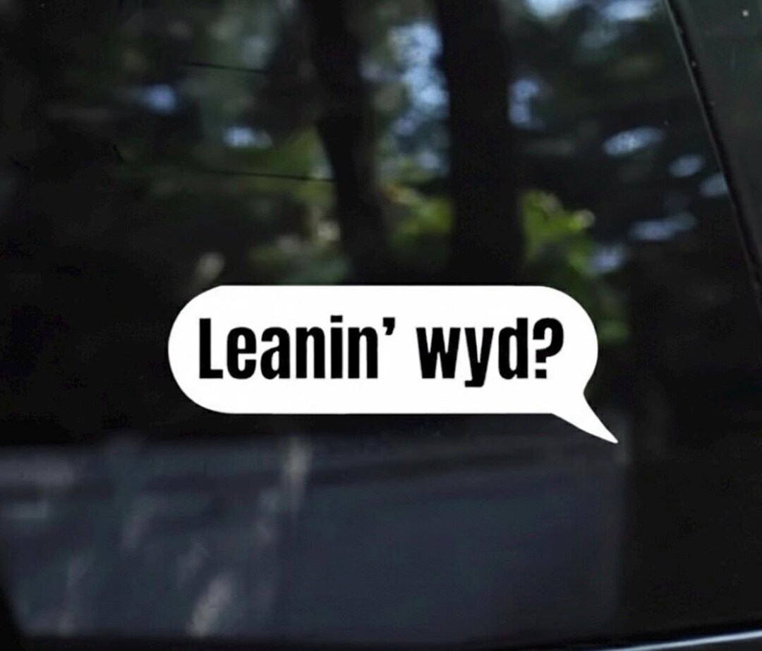 Leanin’ Wyd? Car Decal, Truck Sticker (6x2 Inches) - Etsy