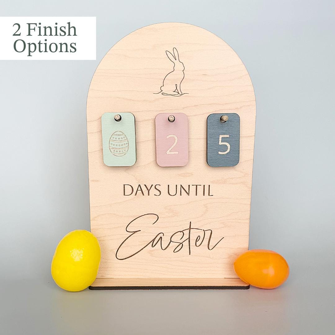 Spring Calendar Number Display Wooden Keepsake for Family Easter Decor ...