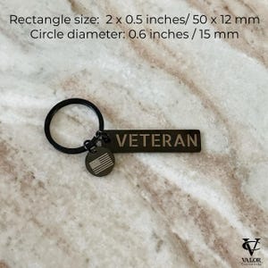Custom Metal Keychain Personalized Military Gift Laser Engraved ...