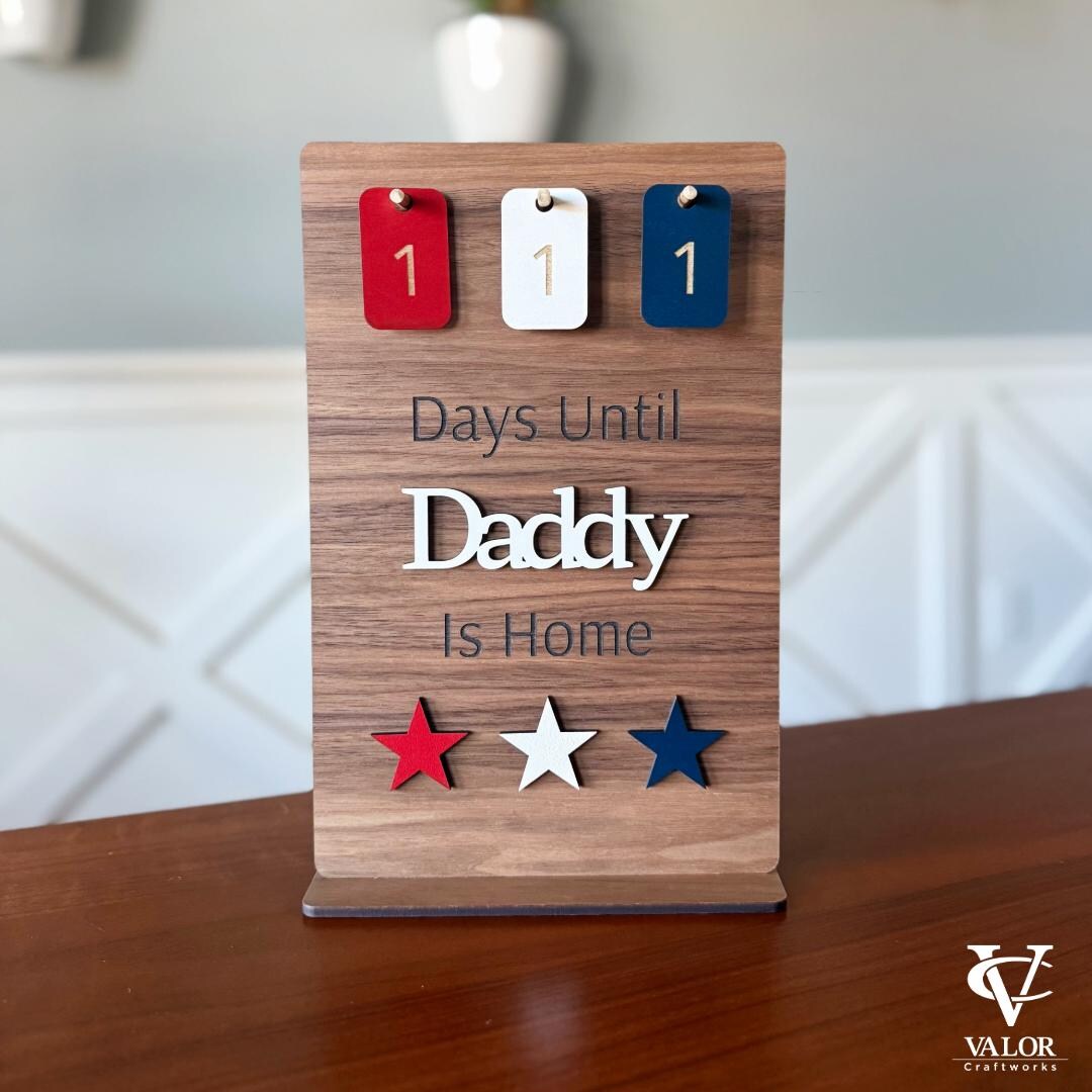 Deployment Countdown Calendar, Personalized Military Homecoming Display ...