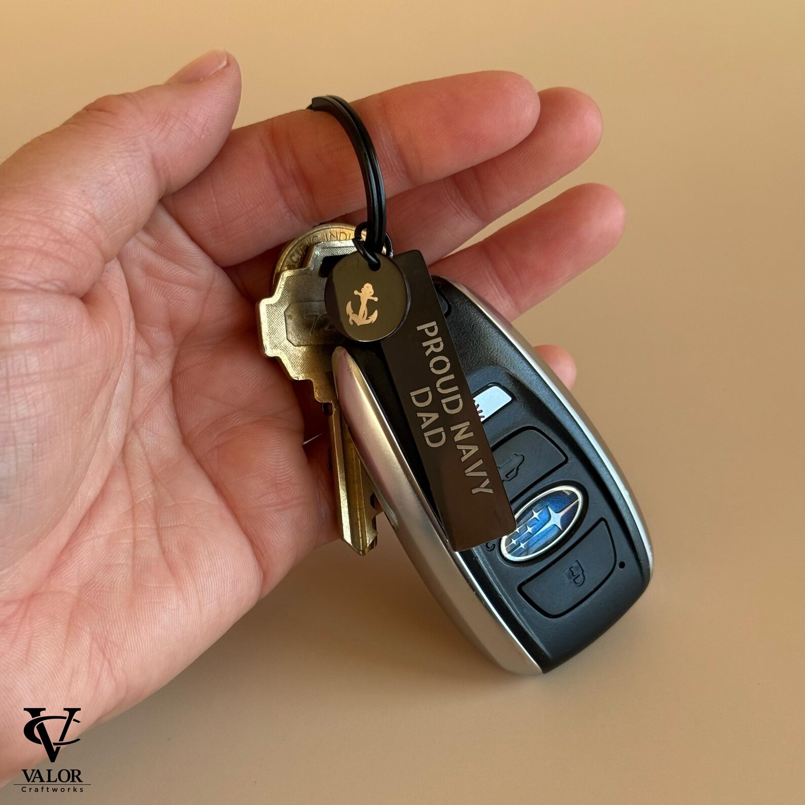 Custom Metal Keychain Personalized Military Gift Laser Engraved ...