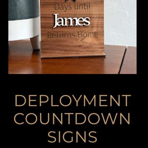 Deployment Countdown Calendar Military Homecoming Gift Wooden Military ...