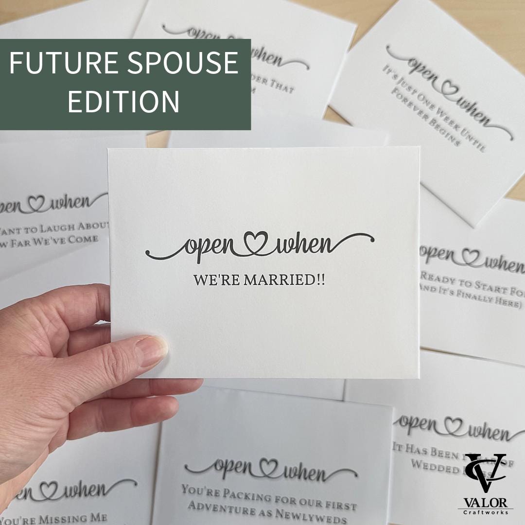 Open When Cards: Engagement Gift, Wedding Countdown Love Notes - Etsy